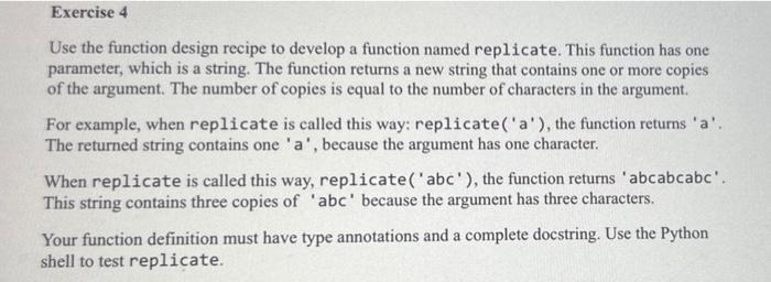 Solved Use the function design recipe to develop a function | Chegg.com