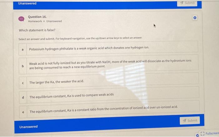 Solved Unanswered Submit Question 16. Homework - Unanswered | Chegg.com Solved Unanswered Submit Question 16. Homework - Unanswered | Chegg.com
