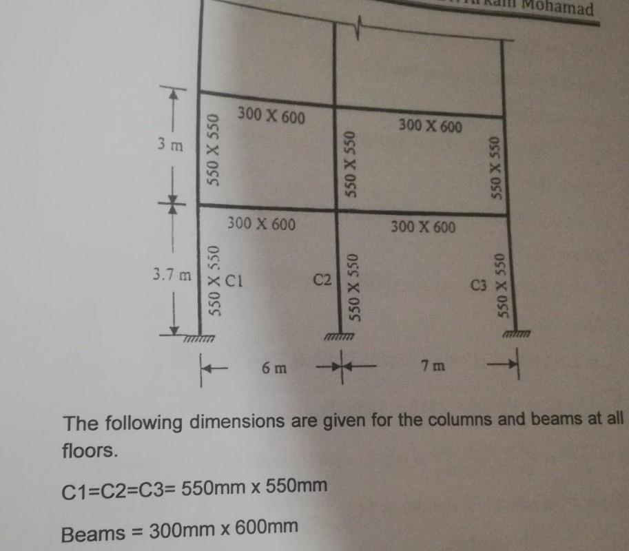 Solved Example: Design column C2 in figure at the ground | Chegg.com