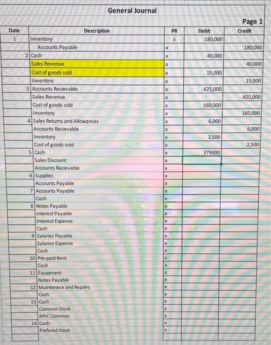Solved Can someone please help me complete this Genereal | Chegg.com