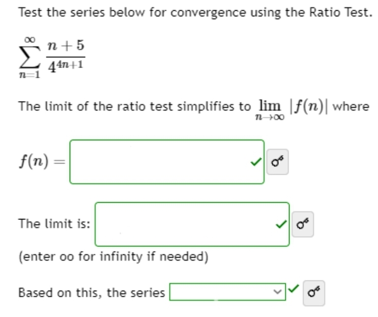 Solved Test the series below for convergence using the Ratio | Chegg.com