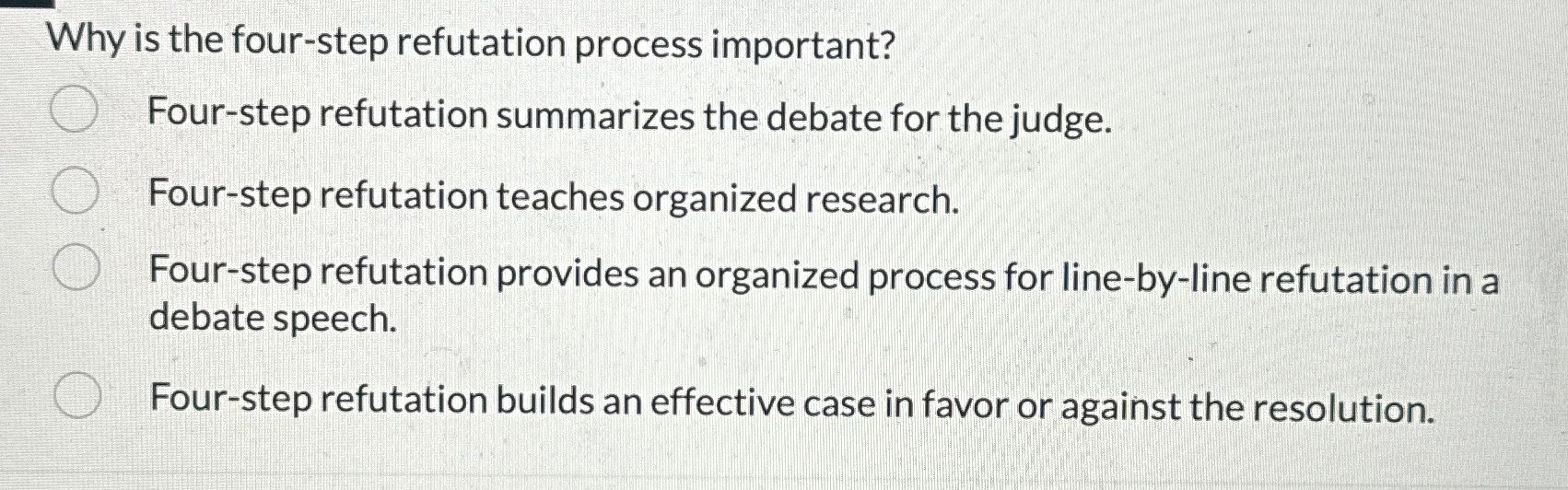 Solved Why is the four-step refutation process | Chegg.com Solved Why is the four-step refutation process | Chegg.com