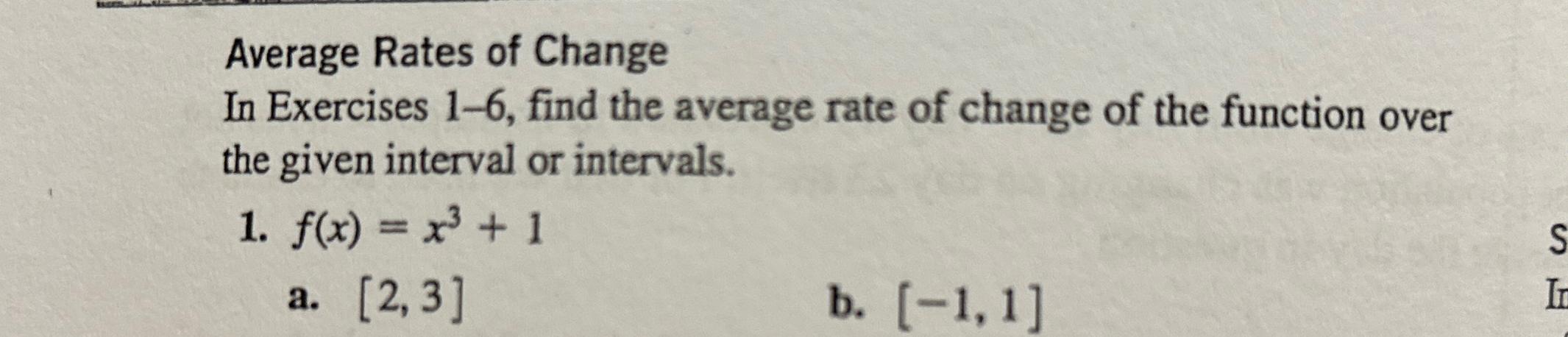 Solved Average Rates of ChangeIn Exercises 1-6, find the | Chegg.com Solved Average Rates of ChangeIn Exercises 1-6, find the | Chegg.com