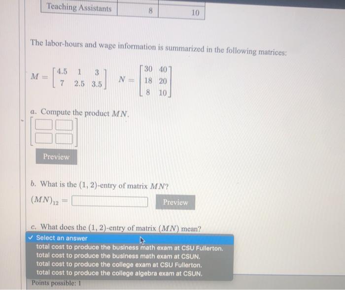 Solved The Mathematics Departments at CSUN and CSU Fullerton | Chegg.com