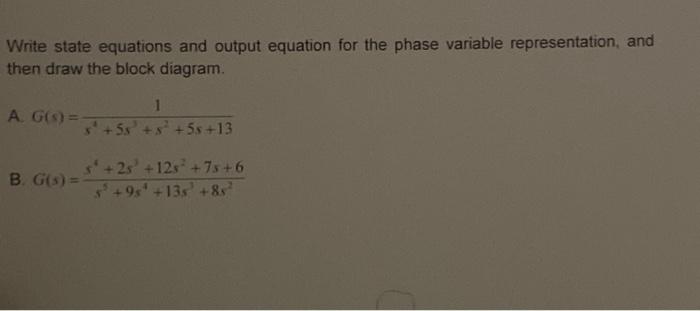 Solved Write state equations and output equation for the | Chegg.com