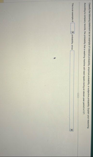 Solved Classify the following statement as an example of | Chegg.com