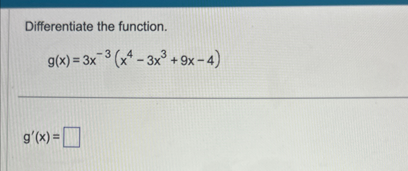 Solved Differentiate the | Chegg.com