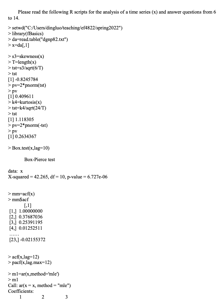 Solved Which is the lag-2 ﻿autocorrelation of the time | Chegg.com