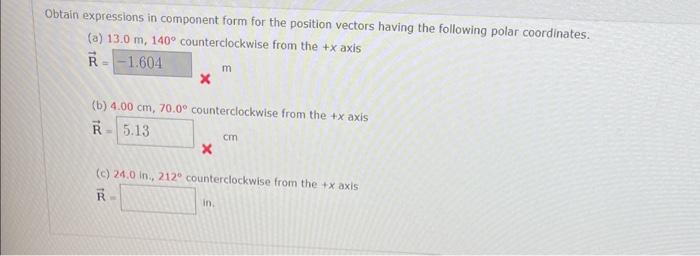 Solved Obtain expressions in component form for the position | Chegg.com