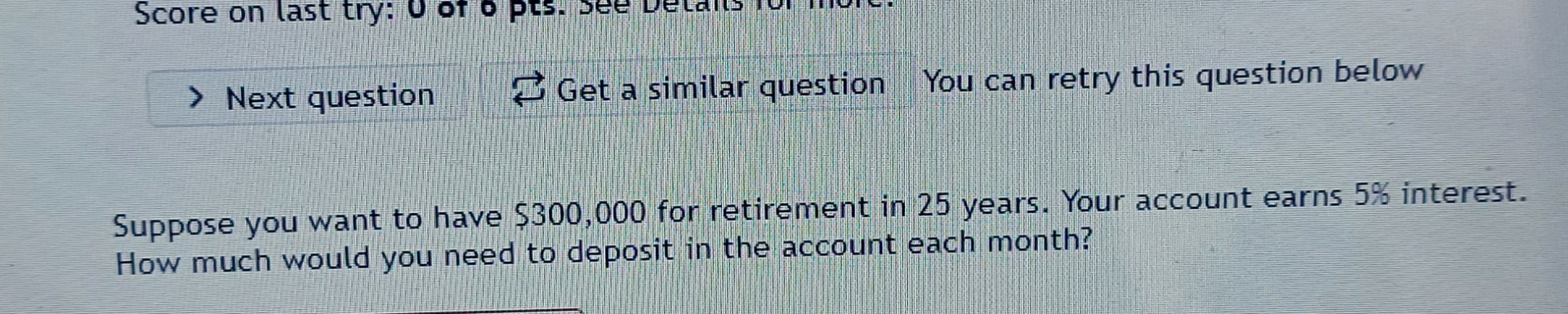 Solved Next questionGet a similar questionYou can retry this | Chegg.com