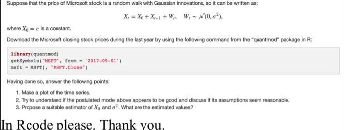 Solved Suppose that the price of Microsoft stock is a random | Chegg.com