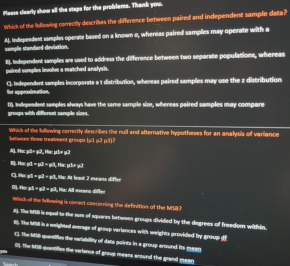 [Solved]: please see both photos. chart is suppose