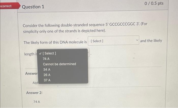 Solved Consider the following double-stranded sequence 5' | Chegg.com