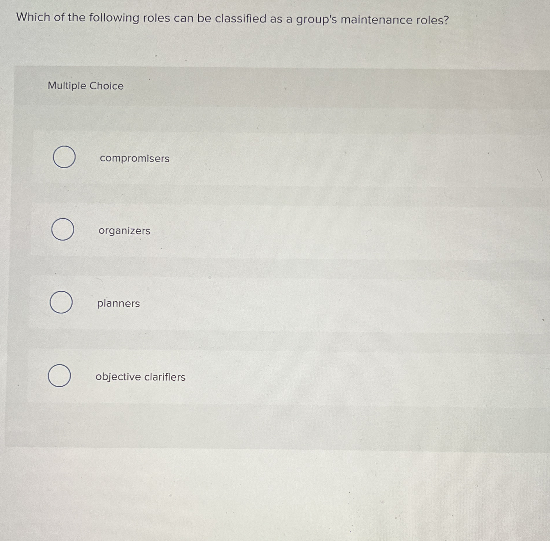 Solved Which of the following roles can be classified as a | Chegg.com