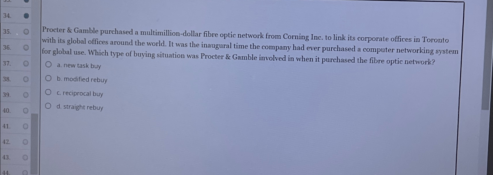 Solved for global use. Which a. ﻿new task buy37.a. ﻿new task | Chegg.com
