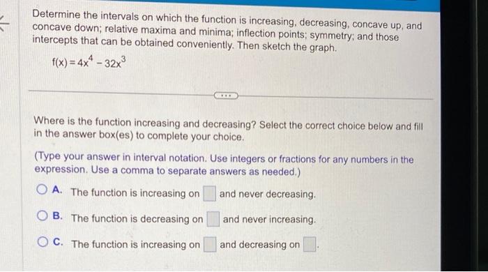 Solved Determine The Intervals On Which The Function Is