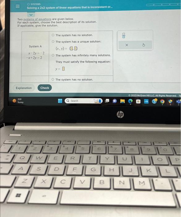 Solved The system has n The system has a System B (x,y)= | Chegg.com
