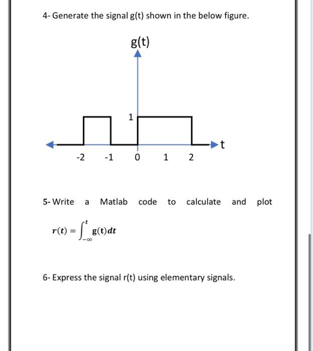 1- Generate the signal x(t) shown in the below | Chegg.com