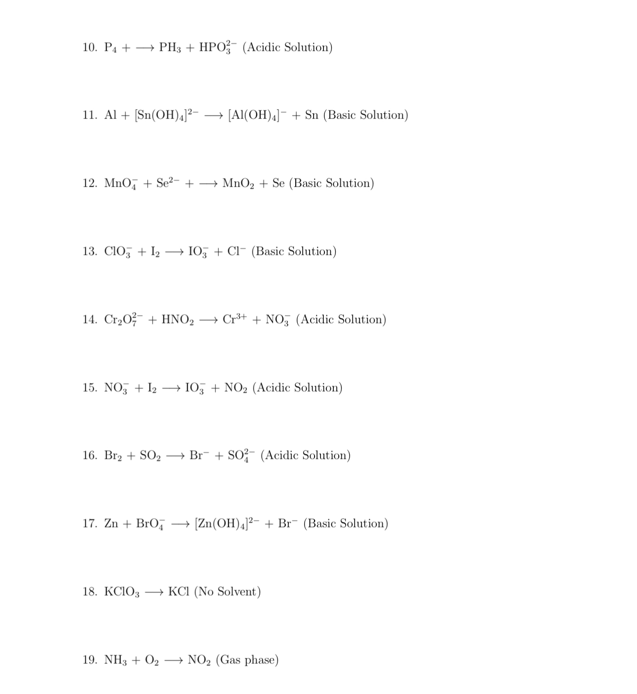 Solved Show how you balanced the equation using half | Chegg.com