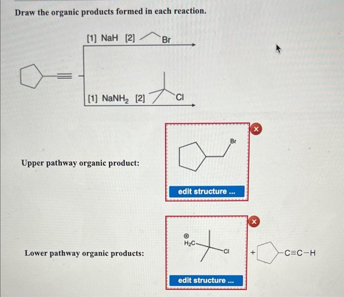 Solved Draw the organic products formed in each reaction. | Chegg.com