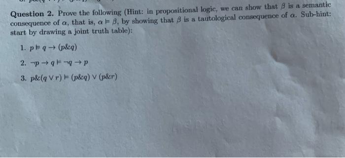 Solved Question 2. Prove the following (Hint: in | Chegg.com