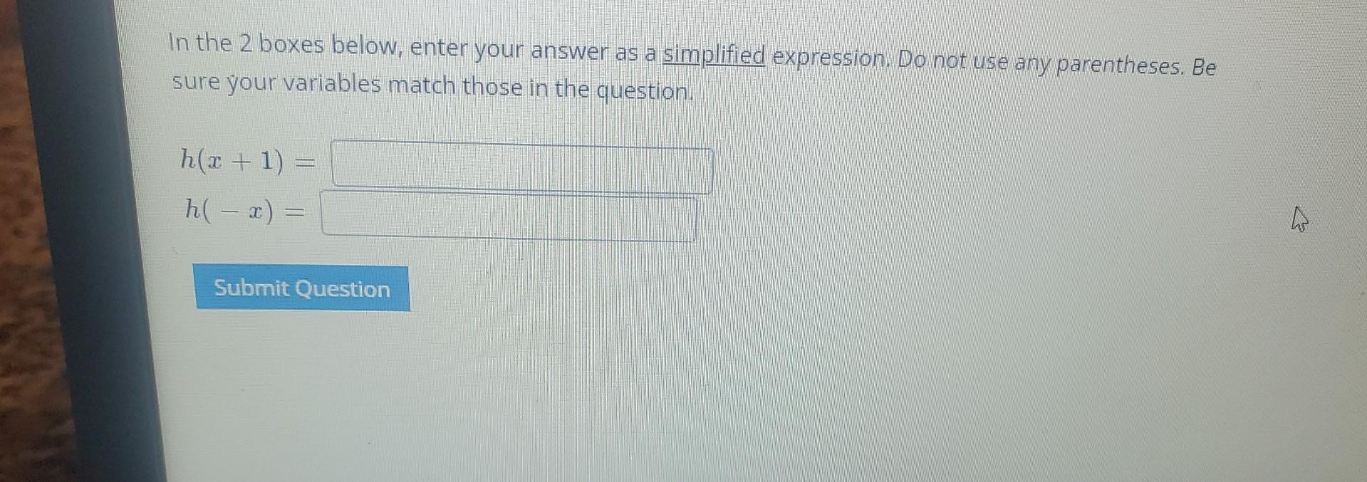 Solved In the 2 boxes below, enter your answer as a | Chegg.com