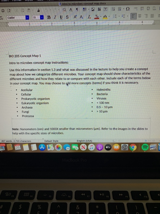 Solved - Intro to microbes concept map.docx QAA! ZIT! B.22 | Chegg.com