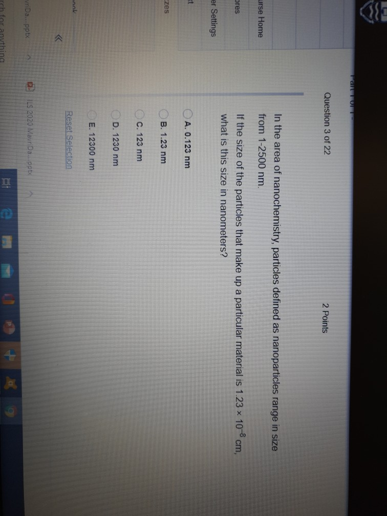 Solved Question 1 of 22 2 Points A clear colourless liquid | Chegg.com