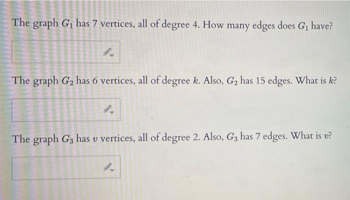 Solved Here are two new definitions about graphs. The | Chegg.com