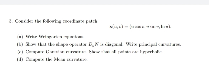 Solved Consider the following coordinate | Chegg.com