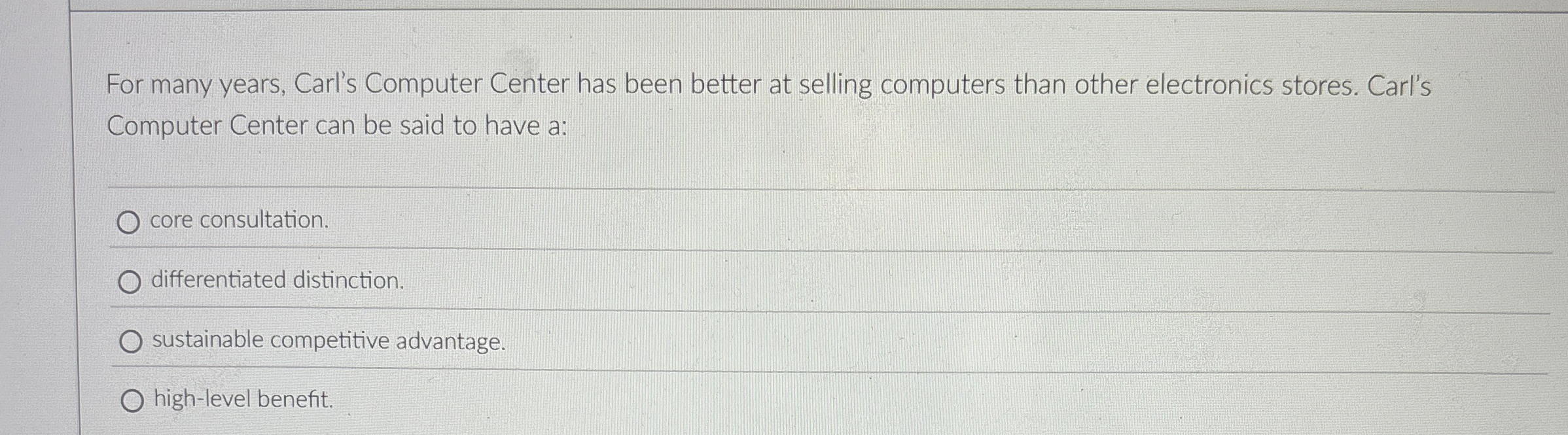 Solved For many years, Carl's Computer Center has been | Chegg.com