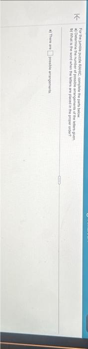 Solved For the fumble puzzle AALiC, complete the parts below | Chegg.com