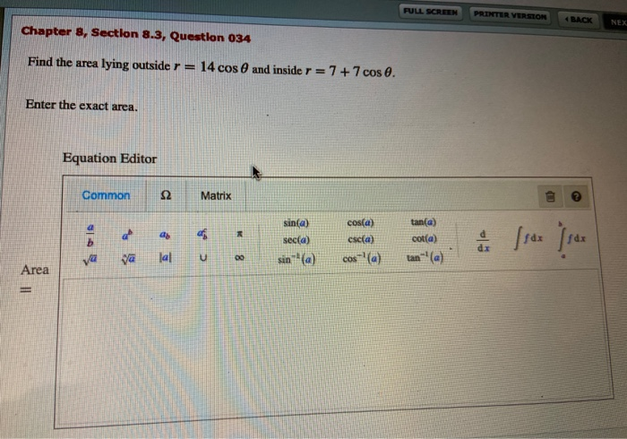 Solved FULL SCREEN PRINTER VERSION 4 BACK NEX Chapter 8, | Chegg.com