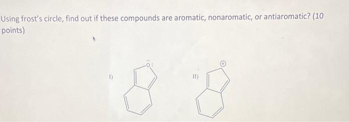 Solved Using frost's circle, find out if these compounds are | Chegg.com