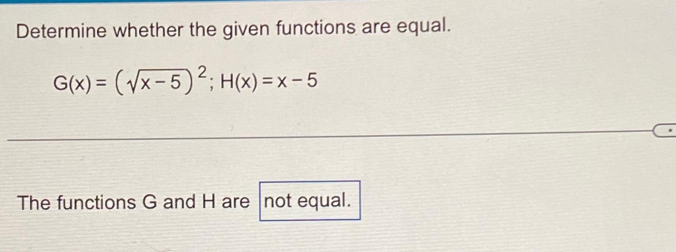 Solved Determine whether the given functions are | Chegg.com