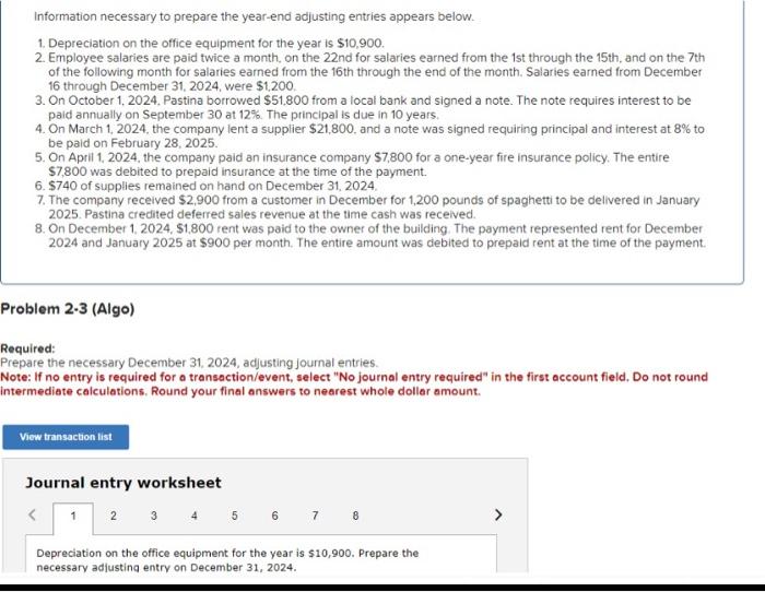 Solved P2-3 and P2-4 (Algo) Adjusting entries, Accounting | Chegg.com