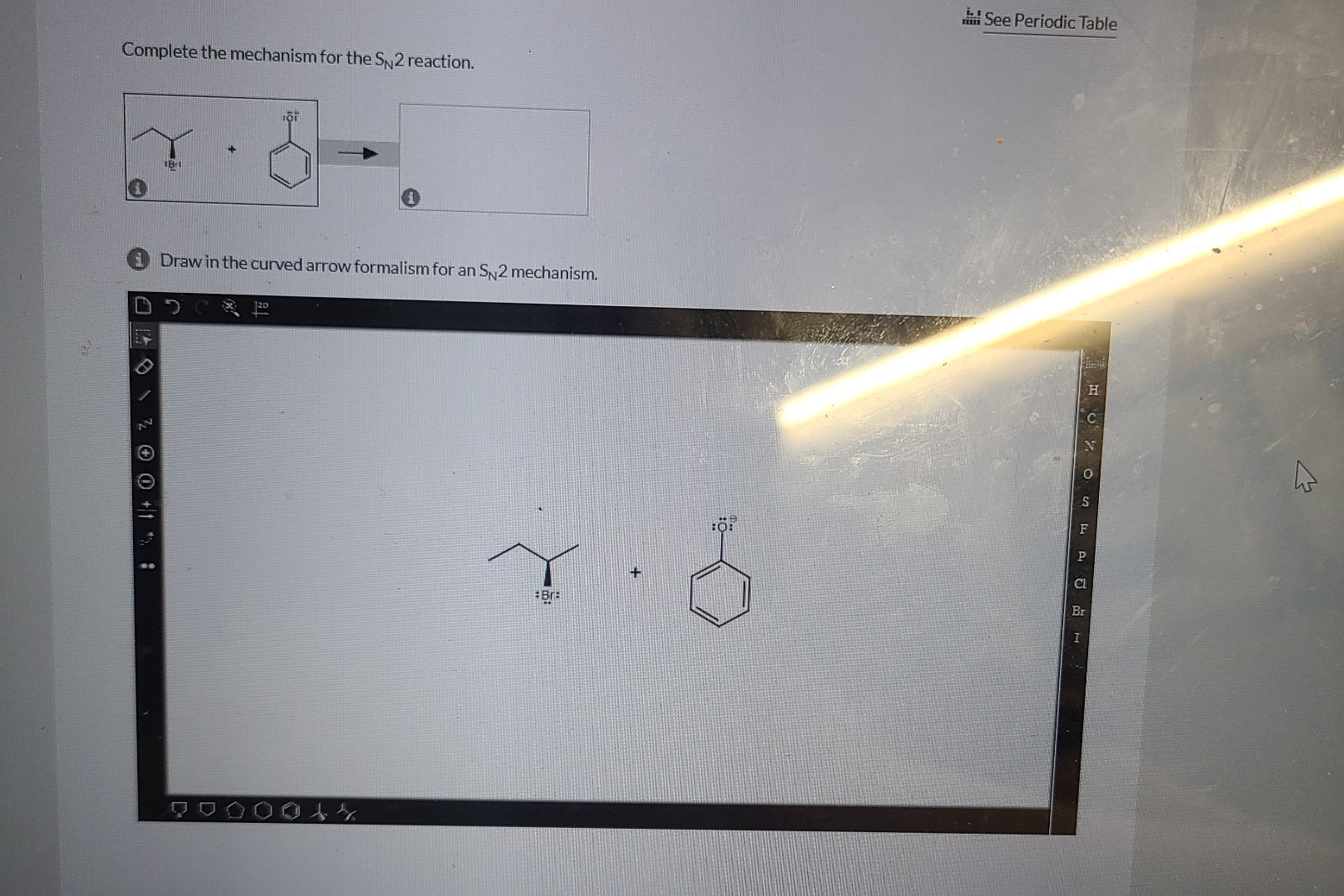 Solved Complete the mechanism for the SN2 ﻿reaction.Draw in | Chegg.com