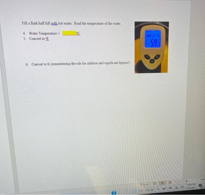 Solved Lab 10 (Virtual) - Temperature, Density and Moles | Chegg.com