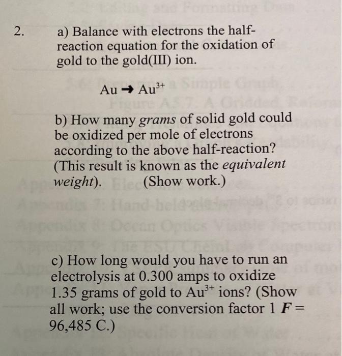 Solved a) Balance with electrons the halfreaction equation | Chegg.com