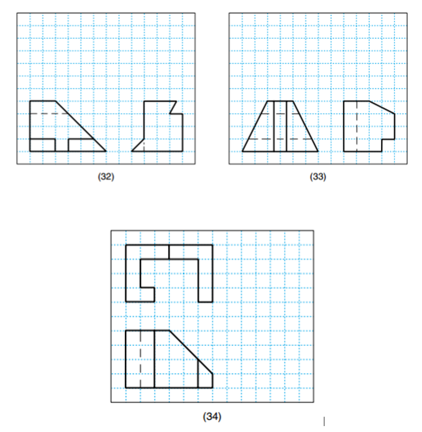 Solved draw the third view given the other 2 ﻿in the same | Chegg.com