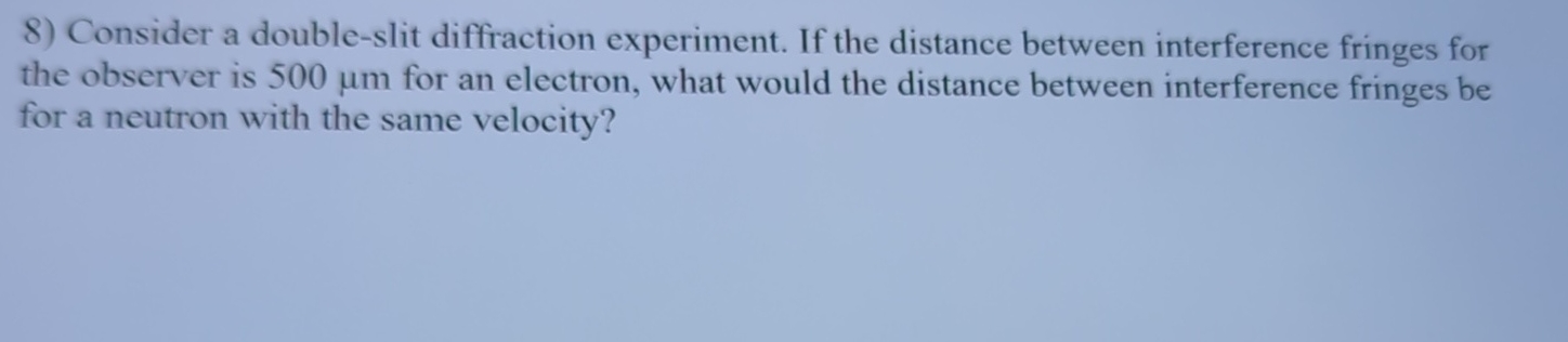 Solved Consider a double-slit diffraction experiment. If the | Chegg.com