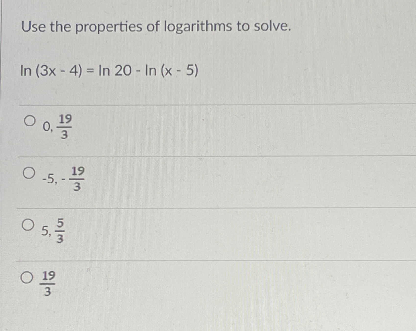 Solved Use the properties of logarithms to | Chegg.com