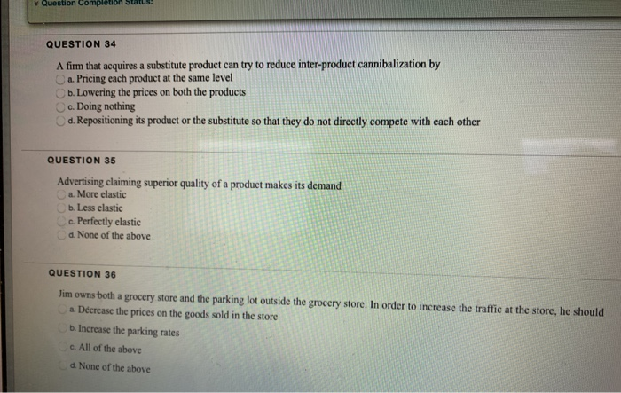Solved Question Completion Status: QUESTION 34 A firm that | Chegg.com