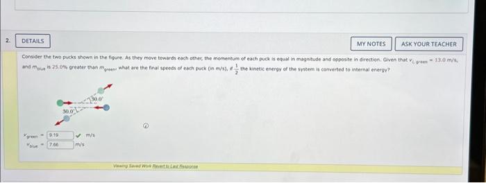 Solved Consider the two pucks shown in the figure As they | Chegg.com