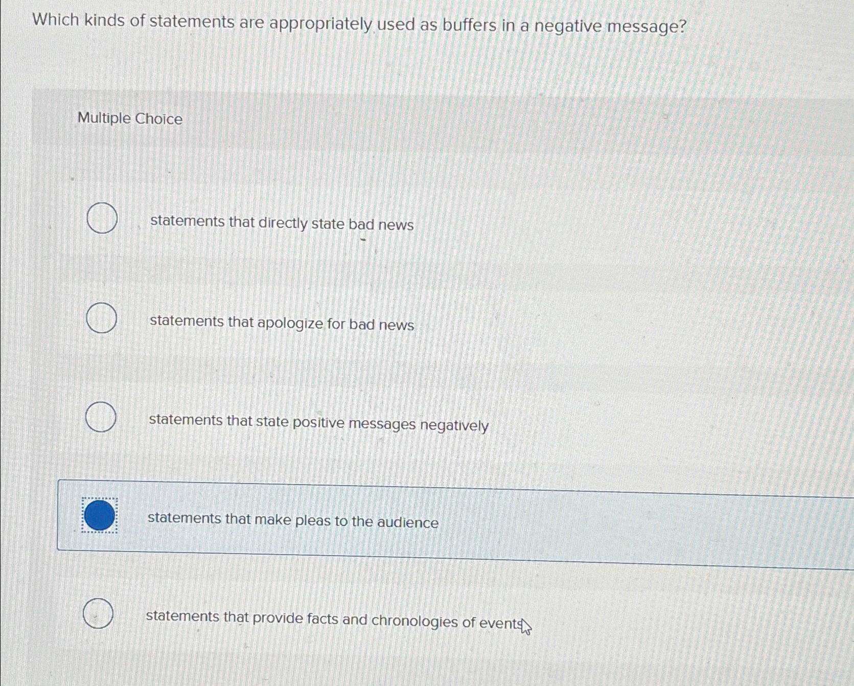 Solved Which kinds of statements are appropriately used as | Chegg.com