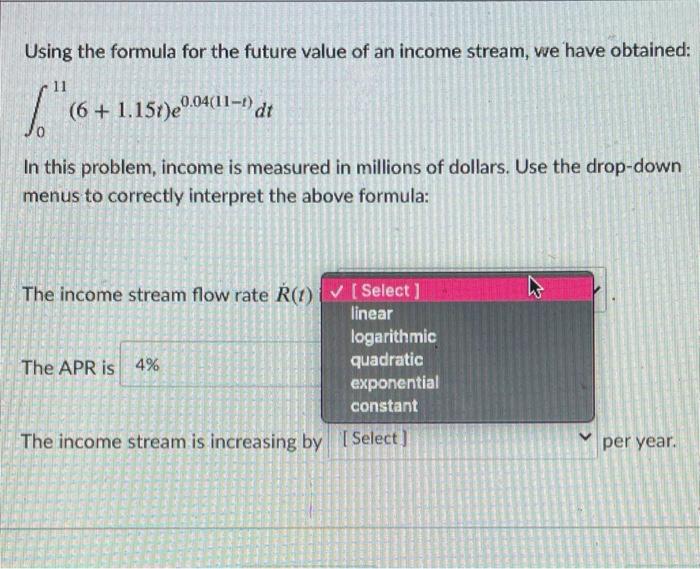 Solved Using the formula for the future value of an income | Chegg.com