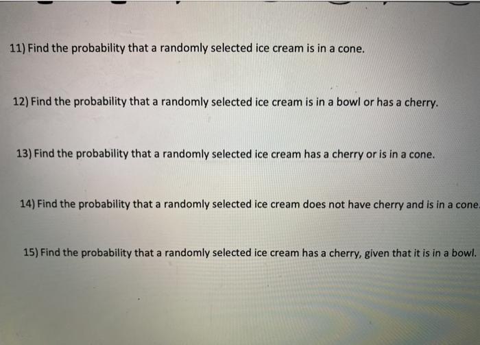 Solved art C: Use the pictures of ice cream below to answer | Chegg.com