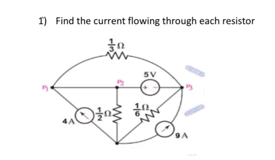 Solved Find the current flowing through each resistor | Chegg.com