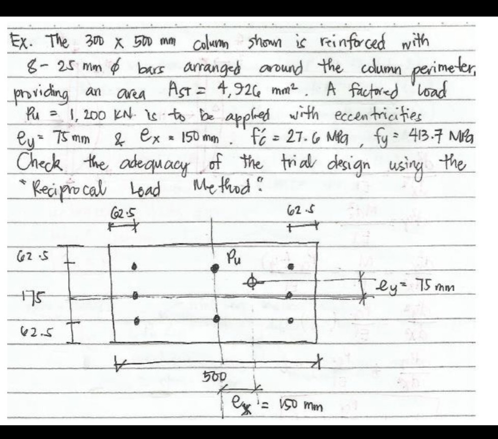 Solved Ex. The 300 x 500 mm column shown is reinforced with | Chegg.com