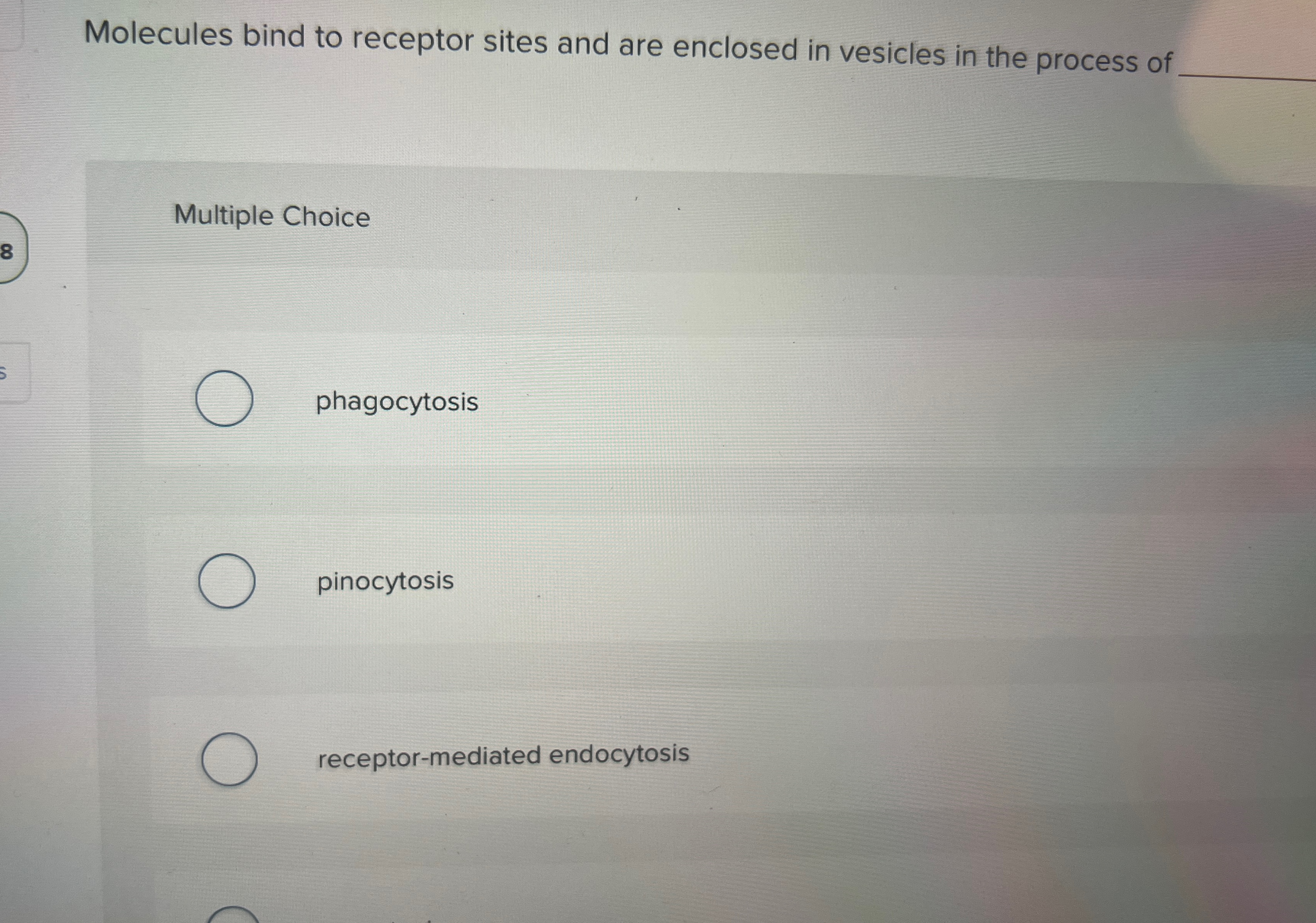 Solved Molecules bind to receptor sites and are enclosed in | Chegg.com